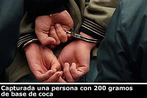 Capturada una persona con 200 gramos de base de coca | Policía Nacional ...